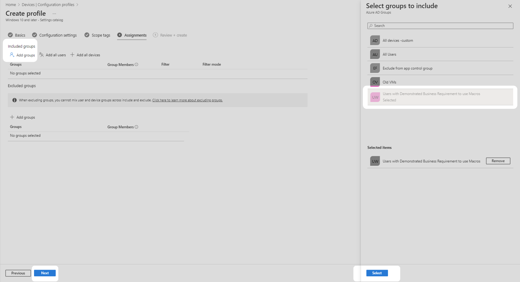 Technical example: Configure macro settings | Cyber.gov.au